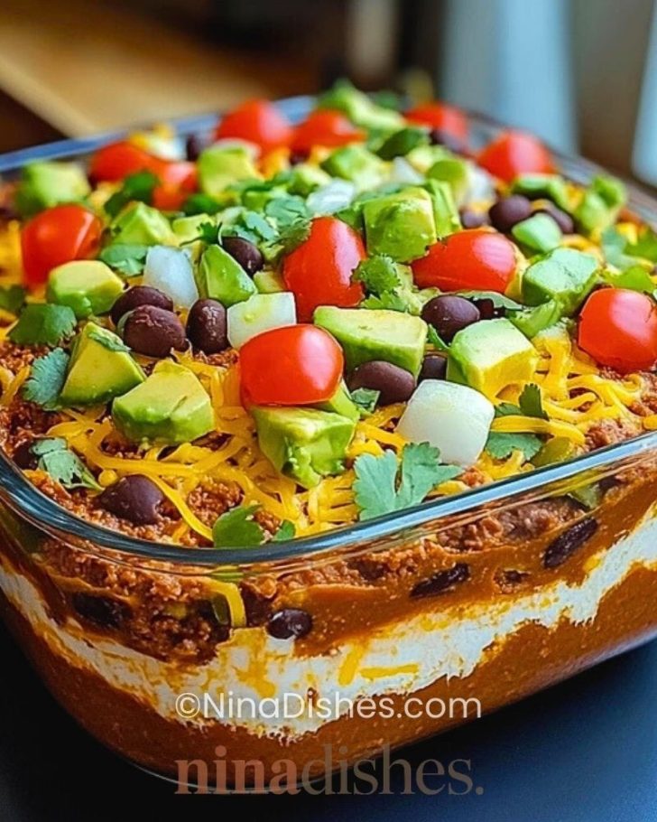 Authentic 7 Layer Mexican Dip