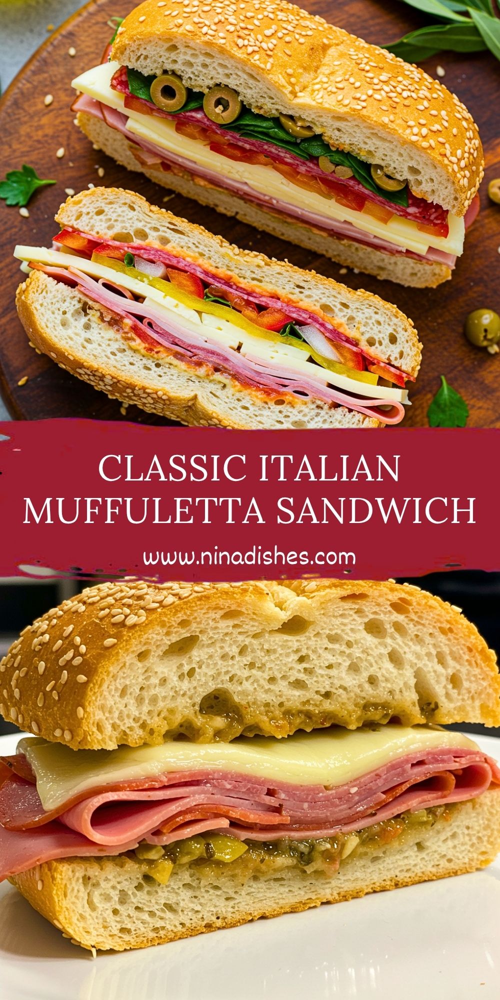 Classic Italian Muffuletta Sandwich