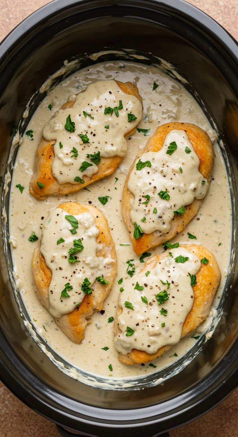 Slow Cooker Creamy Ranch Chicken