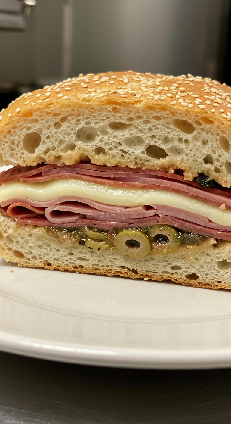 Classic Italian Muffuletta Sandwich