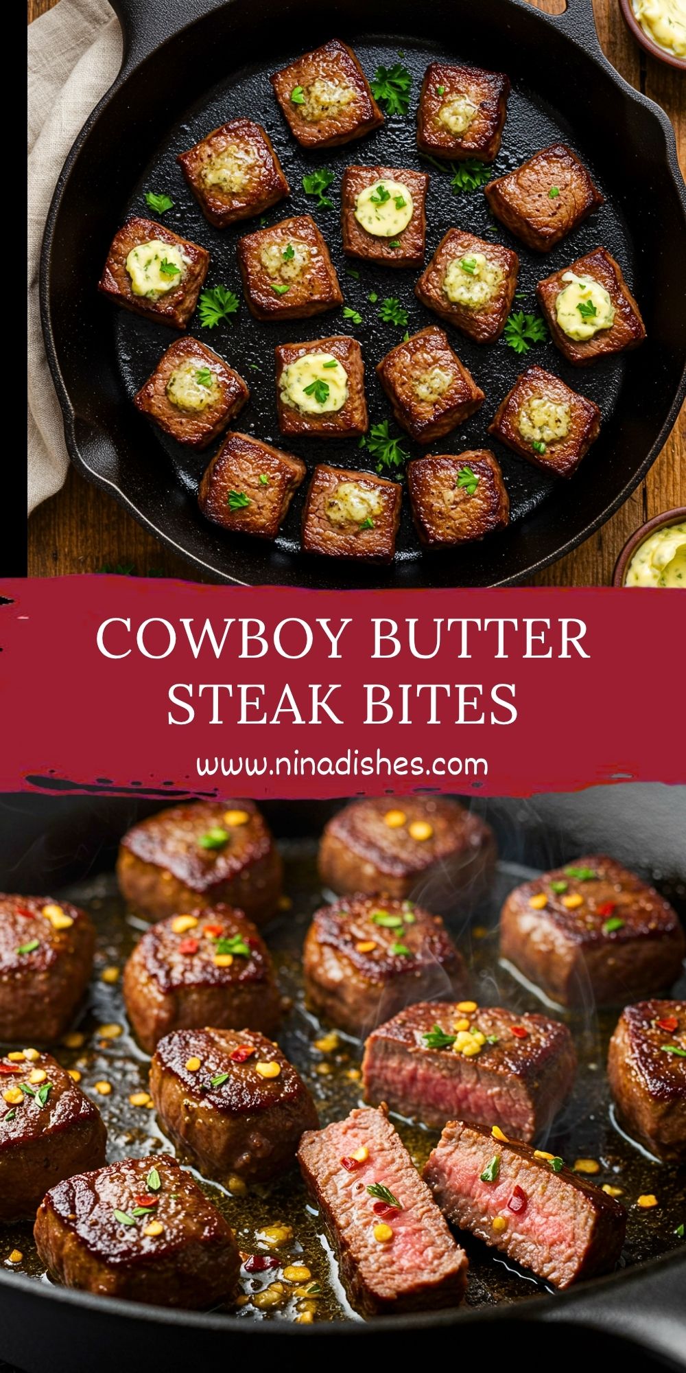 Cowboy Butter Steak Bites