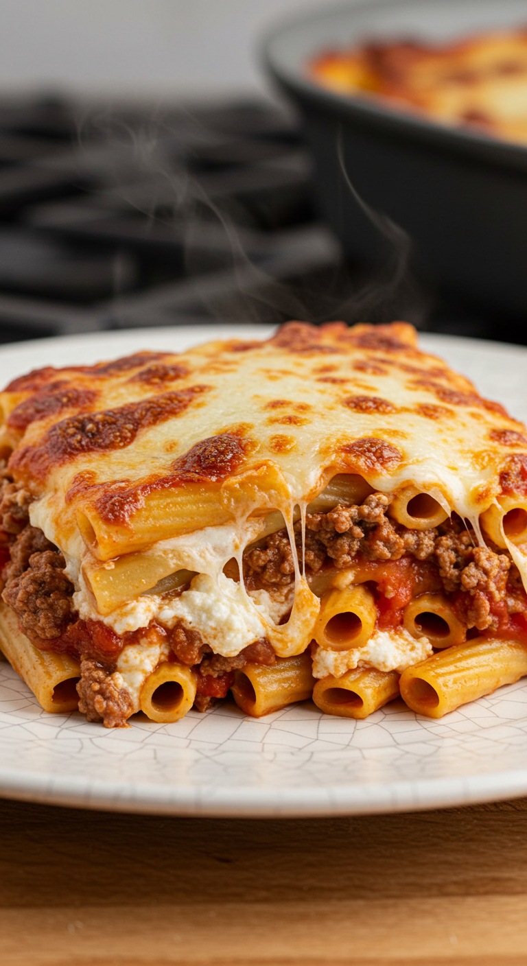 Baked Ziti with Meat Sauce