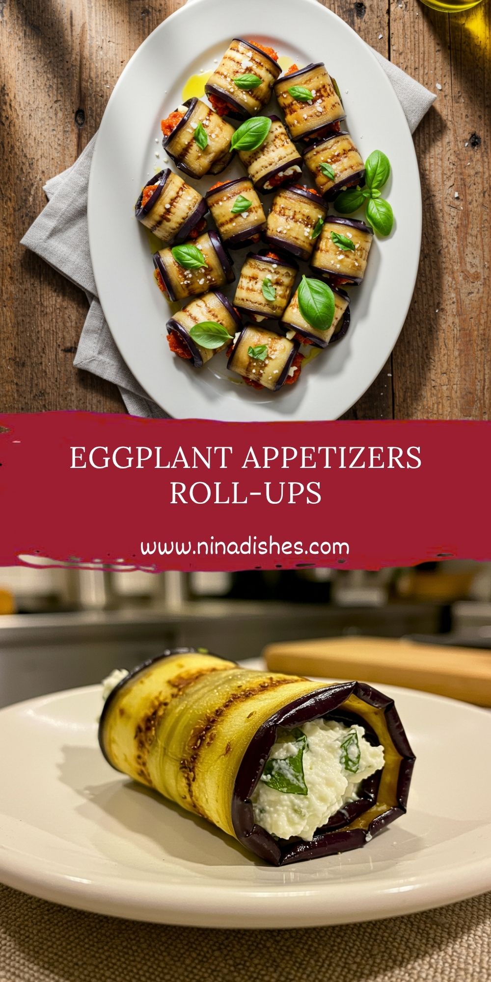 Eggplant Appetizers Roll-ups