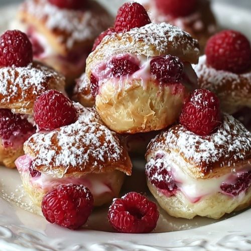 Raspberry Cream Cheese Pastry Bites