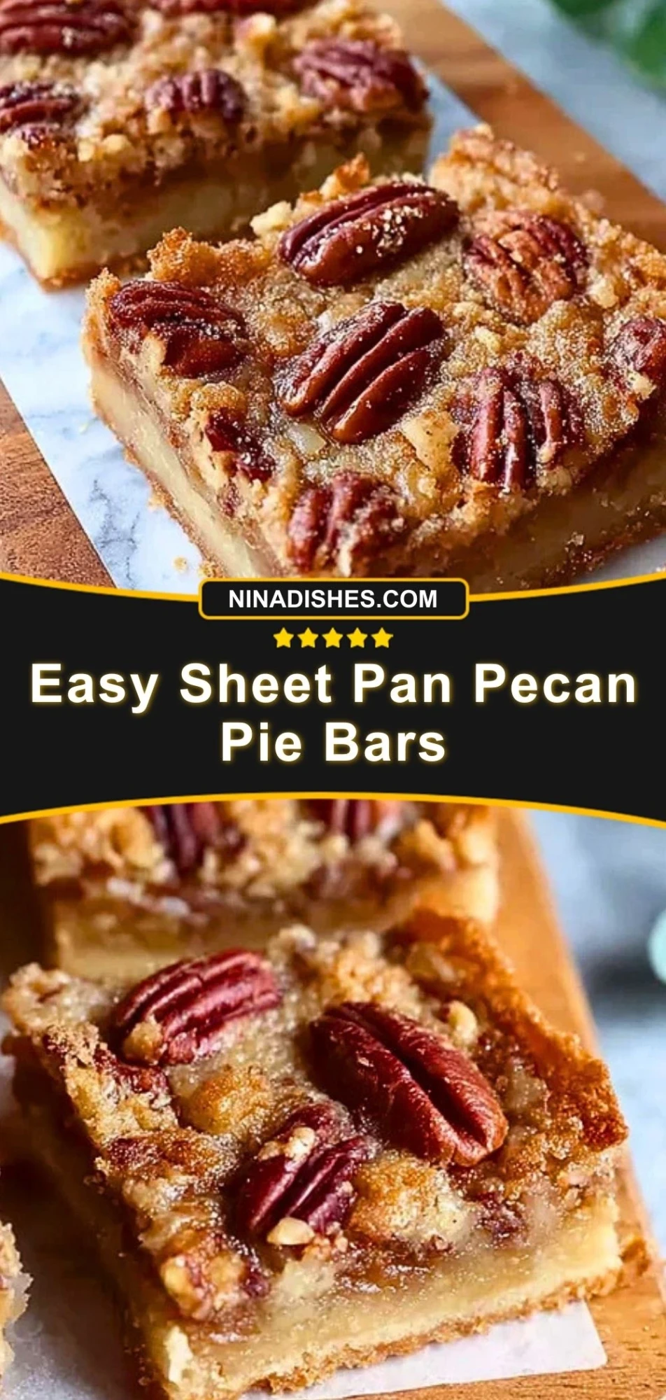 Easy Sheet Pan Pecan Pie Bars