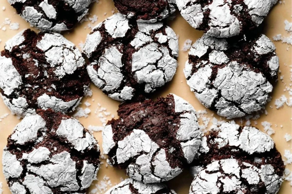 Double Chocolate Crinkle Cookies