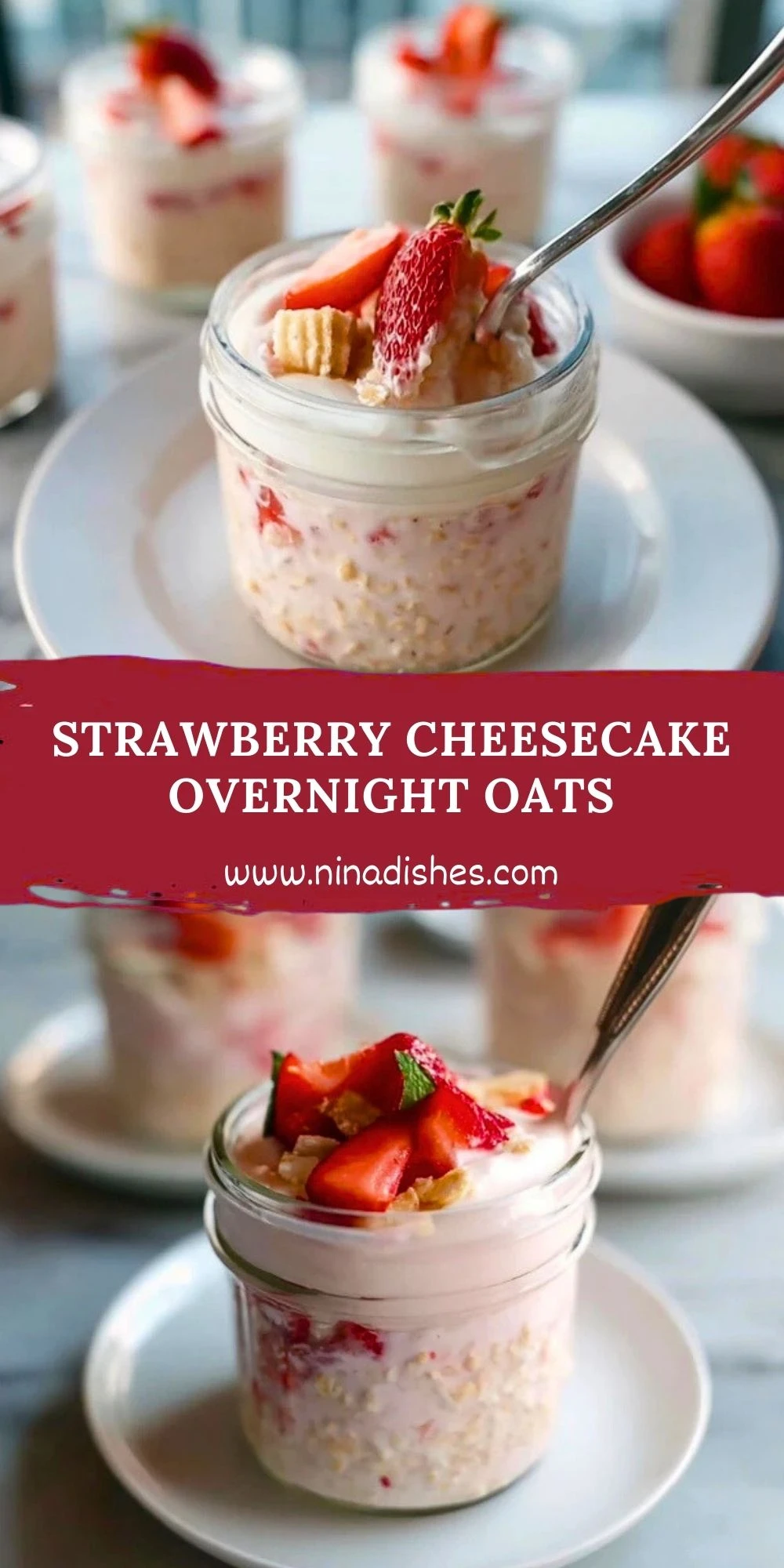 Strawberry Cheesecake Overnight Oats